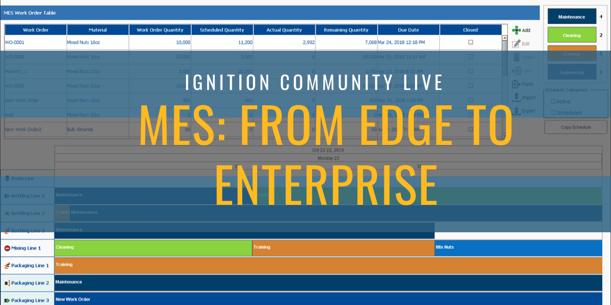 Ignition Community Live Webinar: MES – From Edge to Enterprise